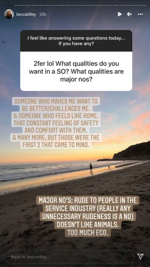 Details on Becca Tilley's Relationship with Secret Boyfriend