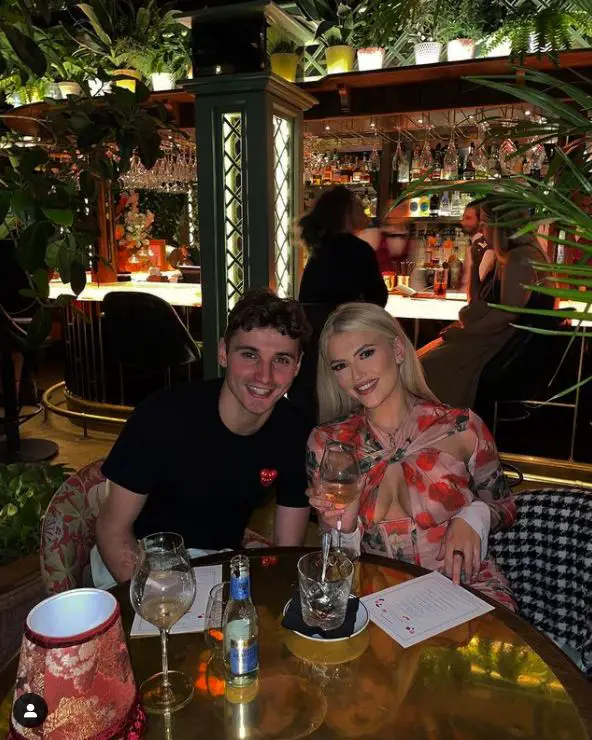 Lucy Fallon And Boyfriend On Valentine’s Day Dinner Date